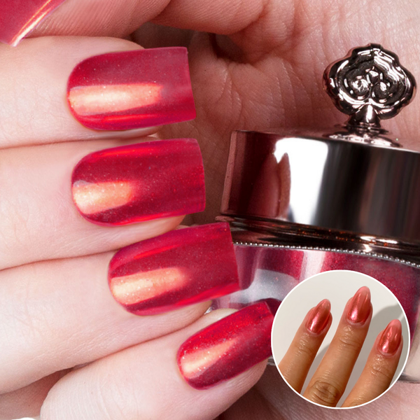 Candy Red Metallic Nail Powder | Mineral Bond® – Sistaco™