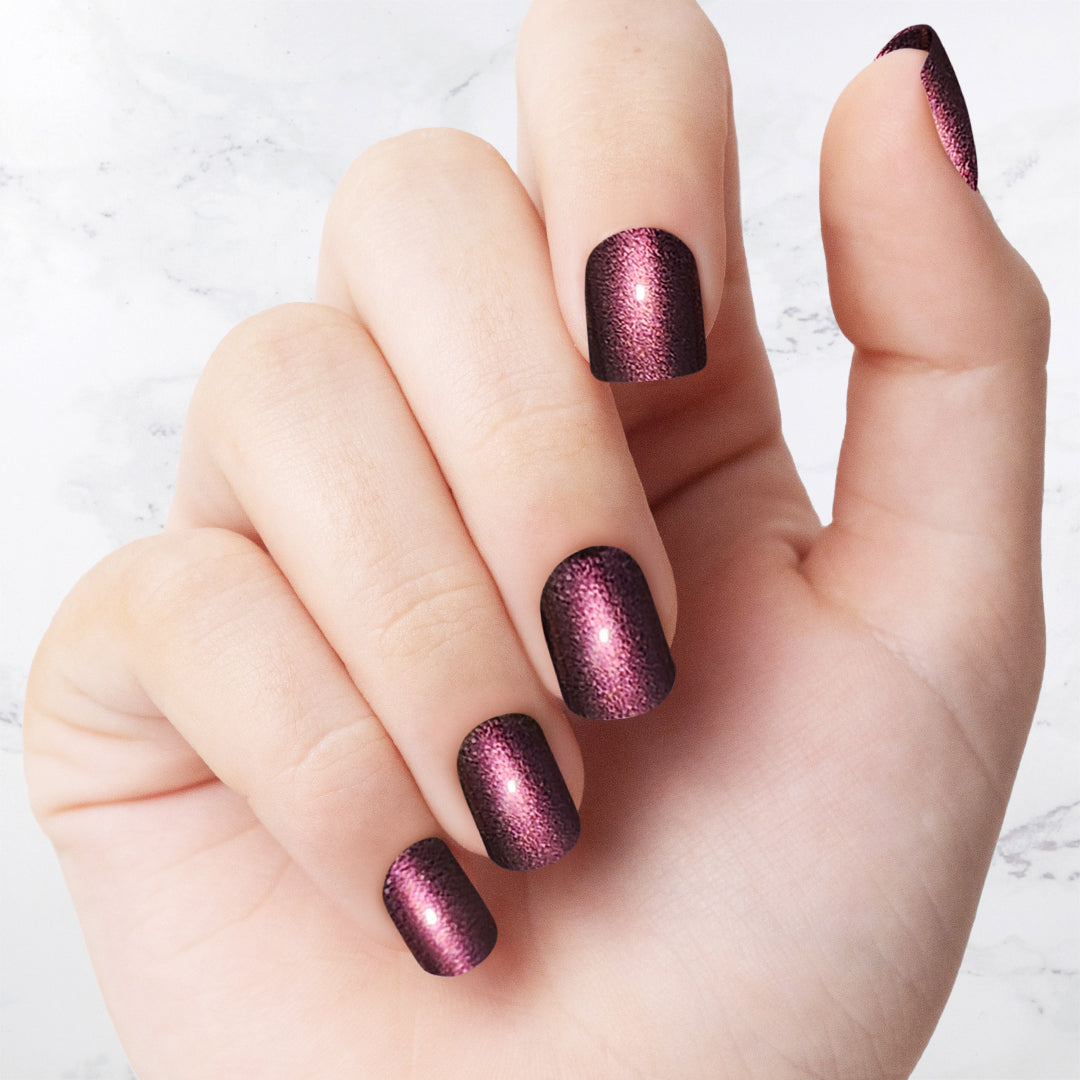 Square Chesnut Glazed Sustainable Press On Nails