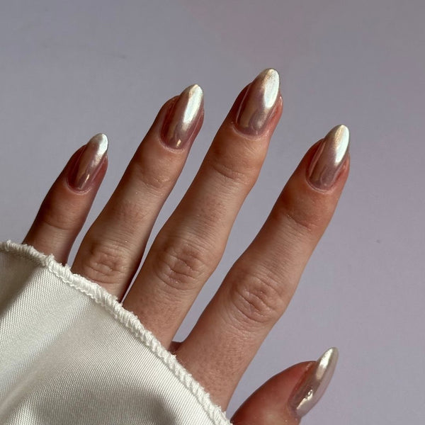 Glazed Silver Metallic Nail Powder | Mineral Bond®