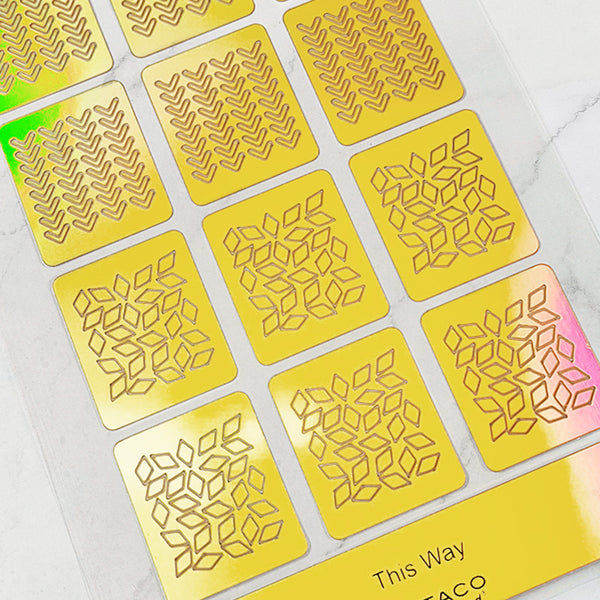 Bold & Intricate Chevron Pattern Nail Stickers – Sistaco™